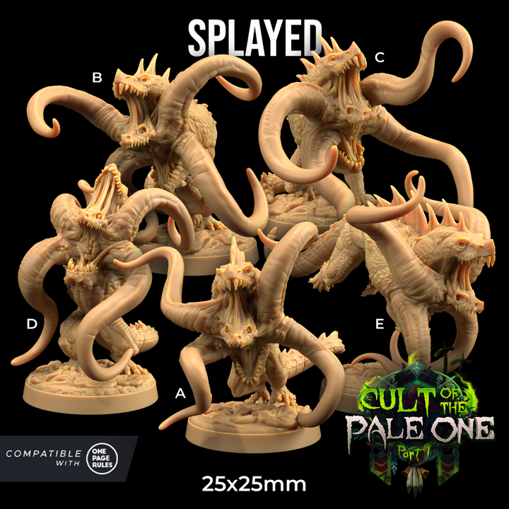 3D Printable Splayed | PRESUPPORTED | Cult of the Pale One Pt. I by The Dragon Trappers Lodge
